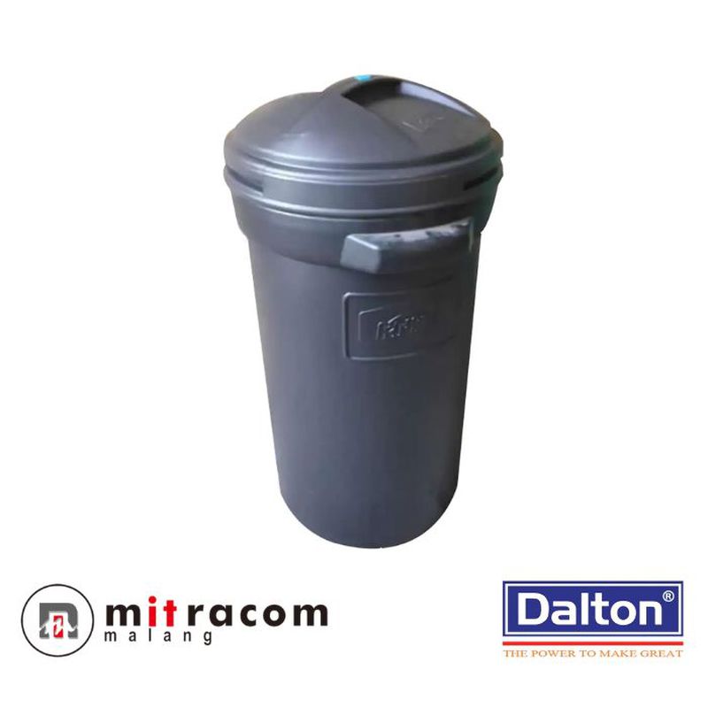 Dalton B1313 Dustbin Circle Black Wheel & Lock Lid (Tempat Sampah)