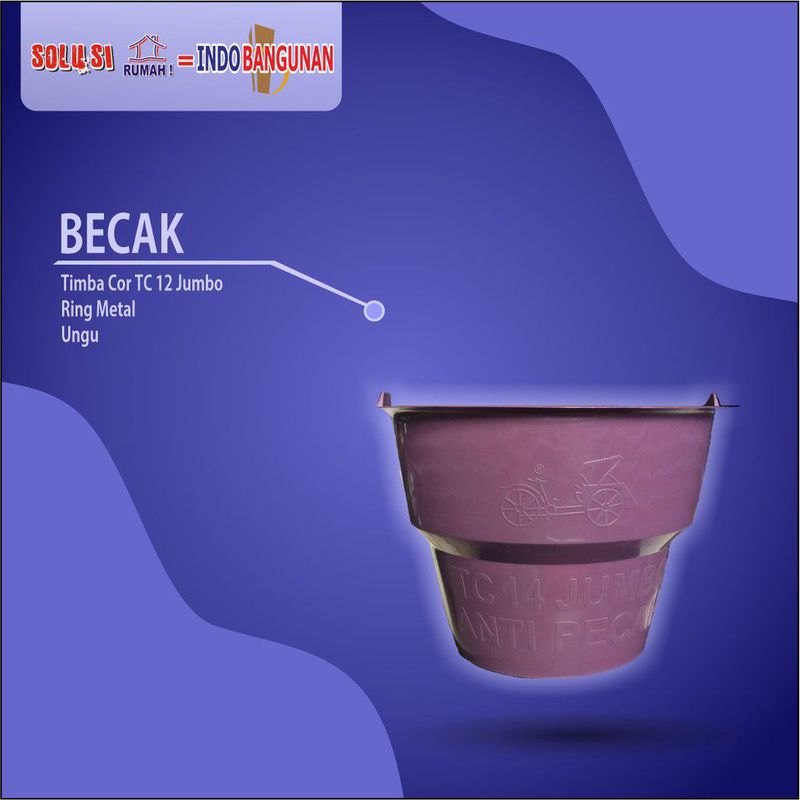 BECAK - TIMBA COR BIRU CAP BECAK 12" JUMBO/ TIMBA