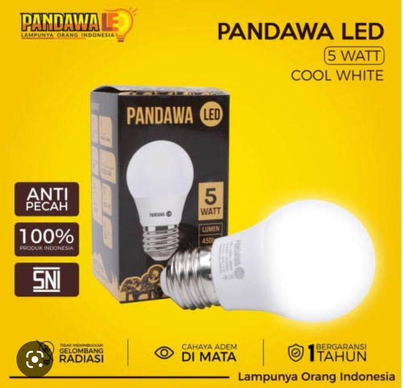 Lampu dop led merk pandawa 5 watt