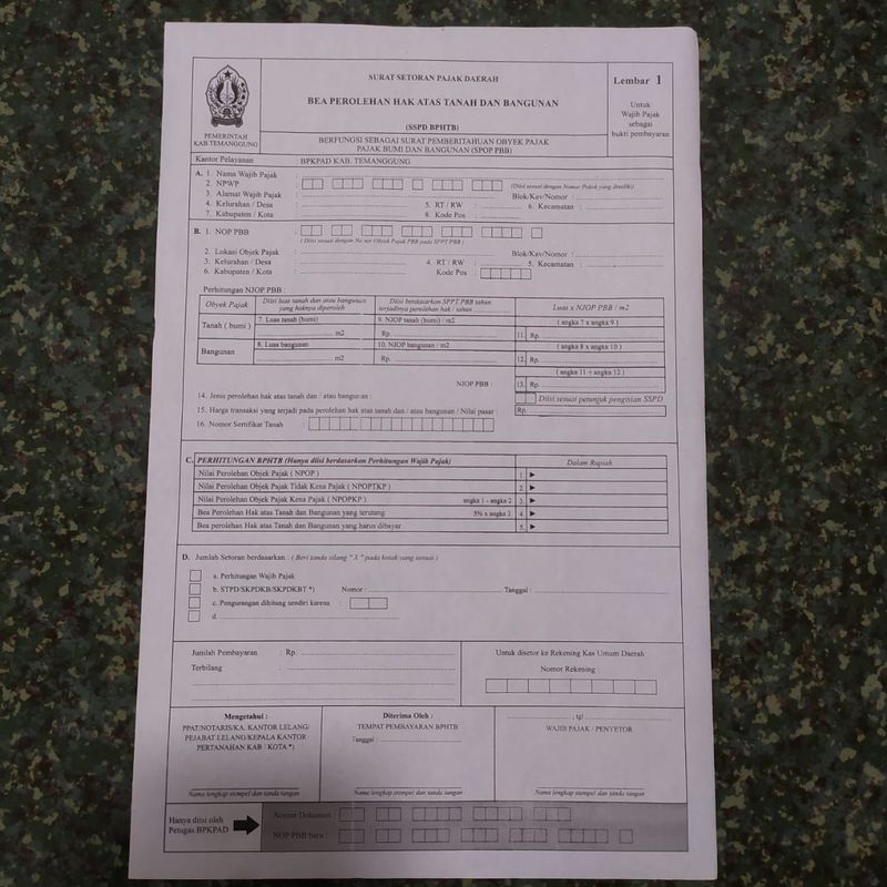 Buku SSPD BPHTB