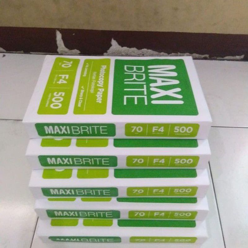 Kertas HVS Putih Polos MaxiBrite F4 70gsm
