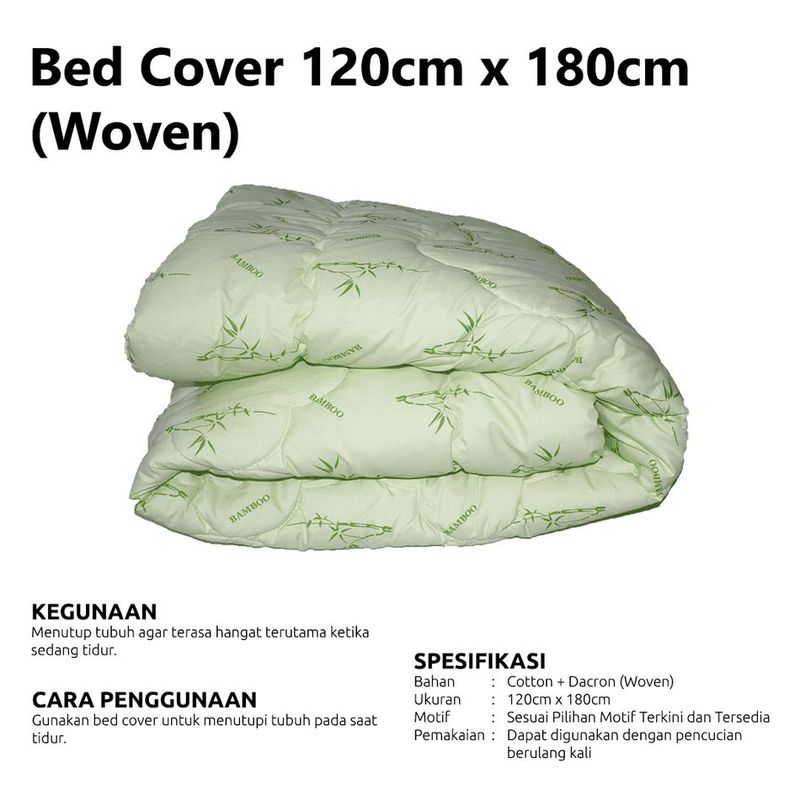 BED COVER COTTON + DACRON 120CM X 180CM 3R-AZEWQ-LNMW-001 - 160 X 210cm