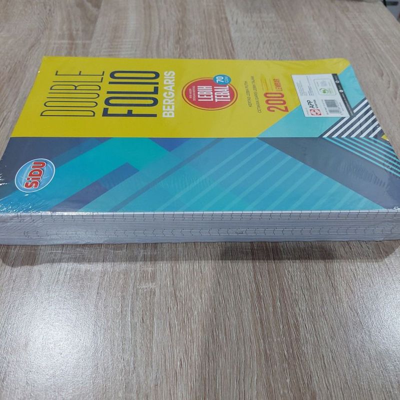 Kertas Double Folio Bergaris SIDU 200 Lembar (1 Pak)