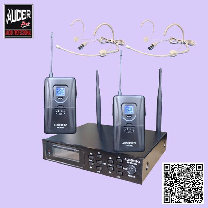 Mic Wireless AUDERPRO AP-926WM-AA (2 Mic Headset) Slim