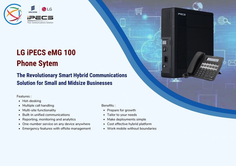 PABX LG Ericsson eMG-100 80 Ext Hybird