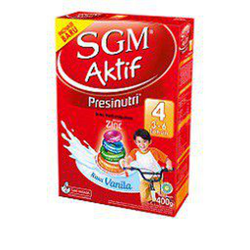 SUSU SGM AKTIF 4 MADU VANILA COKLAT 400gr - Vanila
