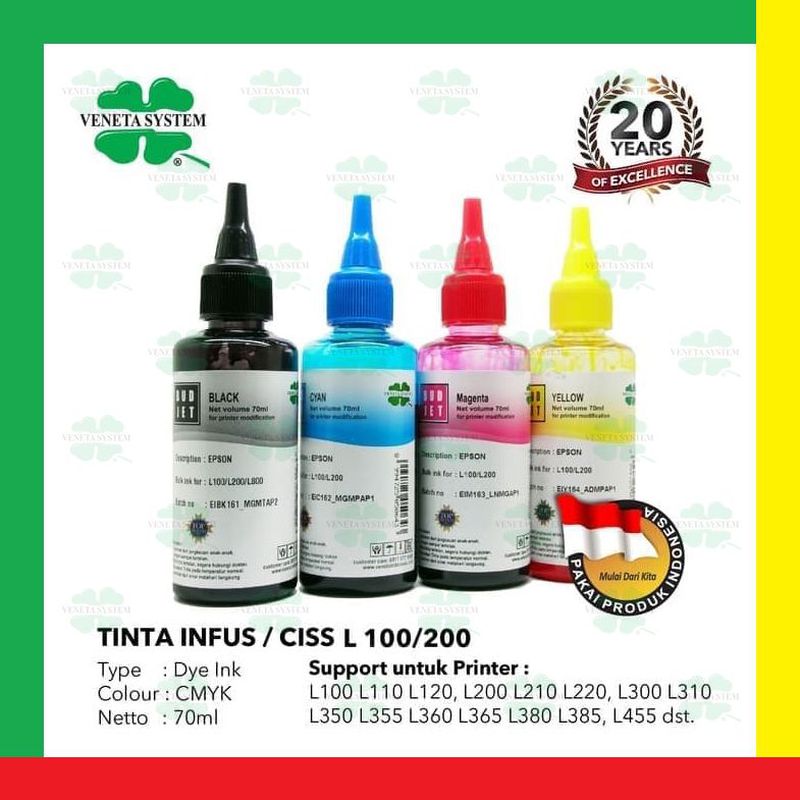 TINTA BOTOL SERI 664 (Printer L series) - Merah Muda