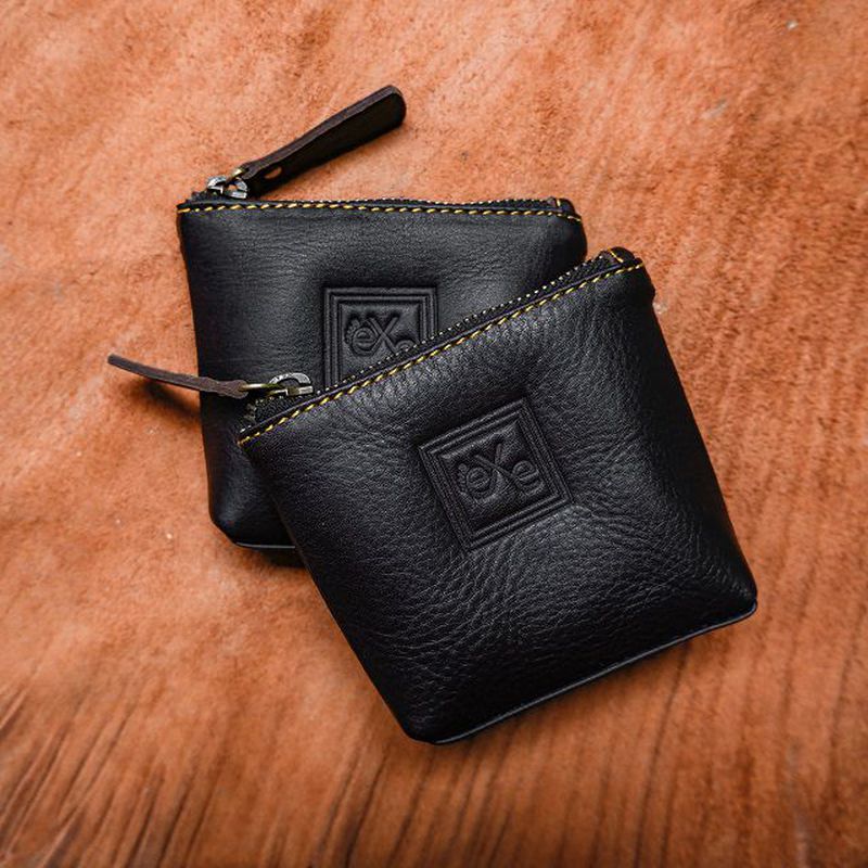 Dompet koin kulit sapi asli