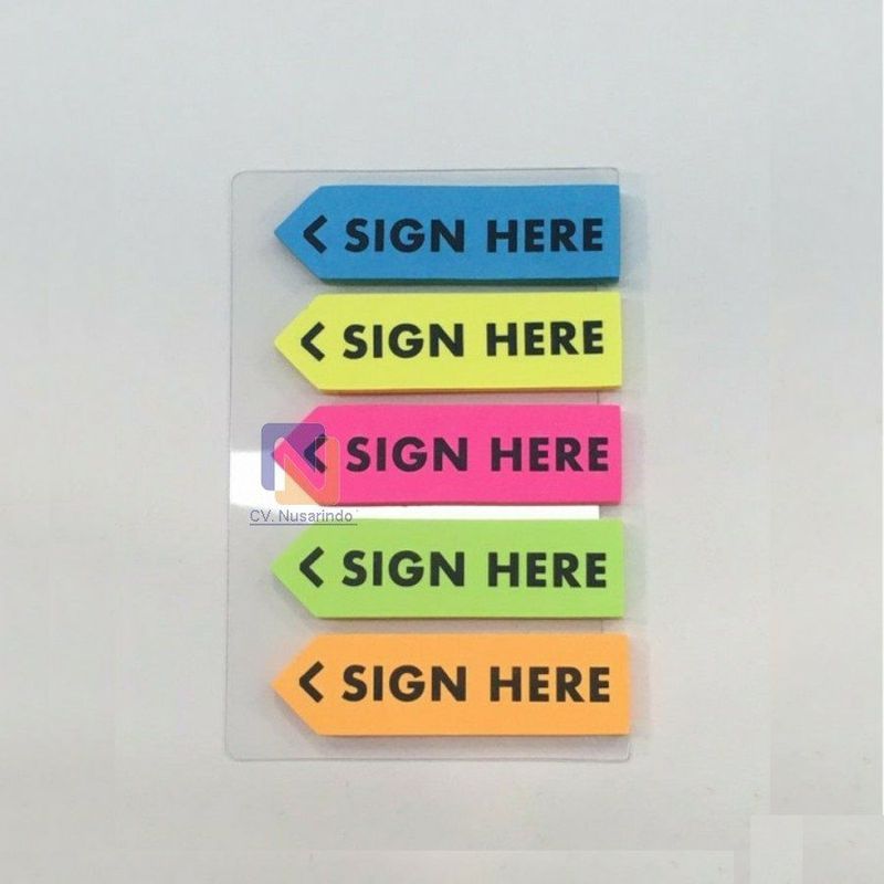 Post it Stick note Sign here