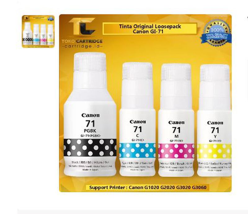 Tinta Isi Ulang Canon GI-71 70 ml (cyan)