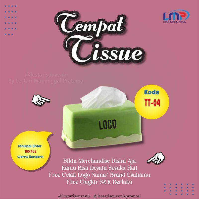 merchandise souvenir custom tempat tissue plastik 02 / tempat tissue ...