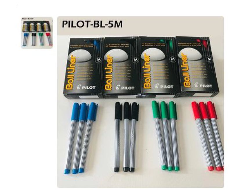 Pulpen Pilot Balliner Hitam/Biru per pack @ 12 pcs Alat Kantor Lainnya