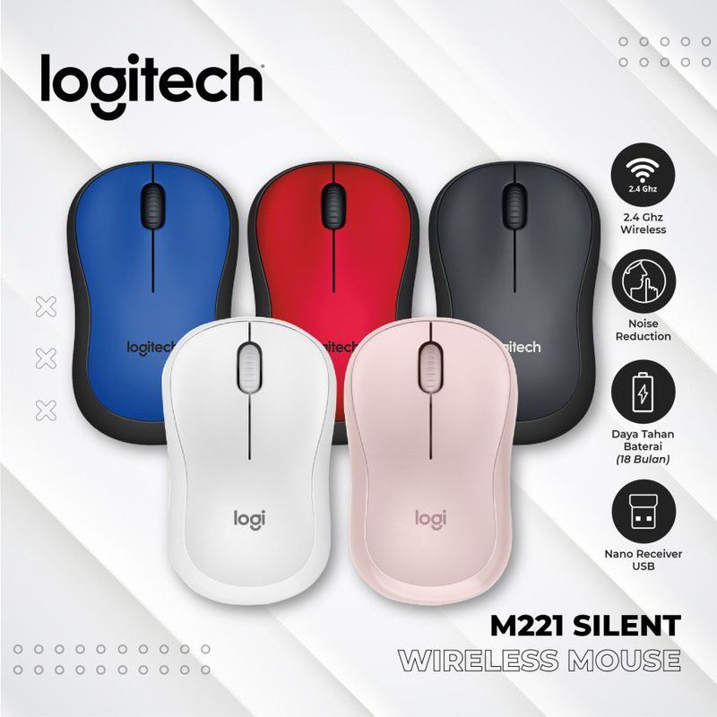 Mouse Wireless Logitech Silent M221