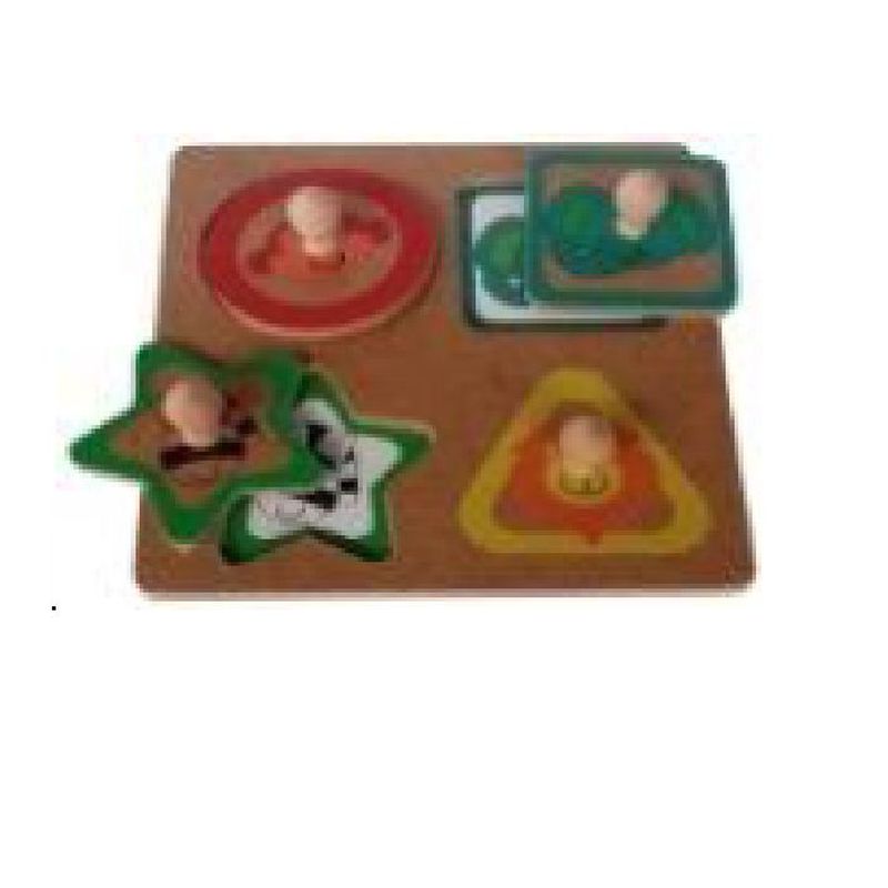 Puzzle 4 Knop Binatang