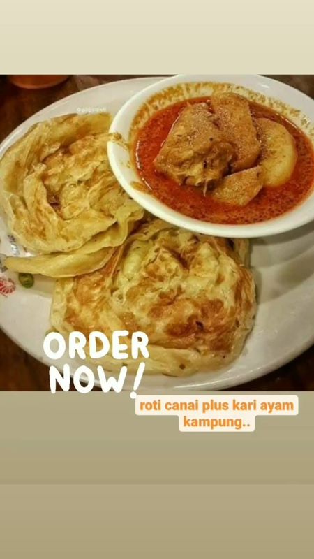 Roti canai + Kari ayam kampung