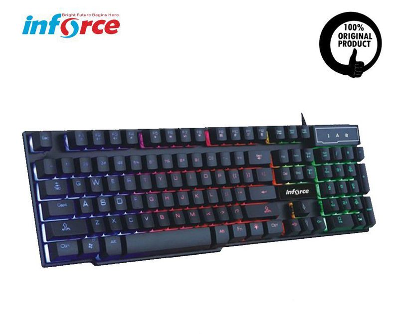 KEYBOARD INFORCE GAMING KB1822 ILLUMINATED WATERPROOF WIRED