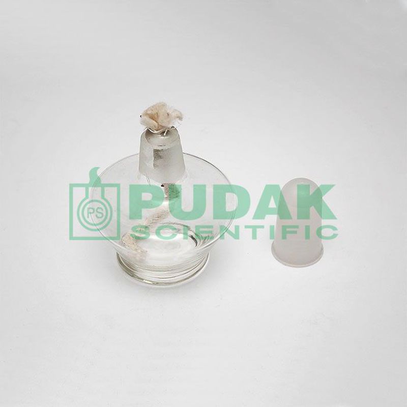 Pembakar Spiritus 100 ml dengan Tutup Plastik, Kaca KBS 28/02