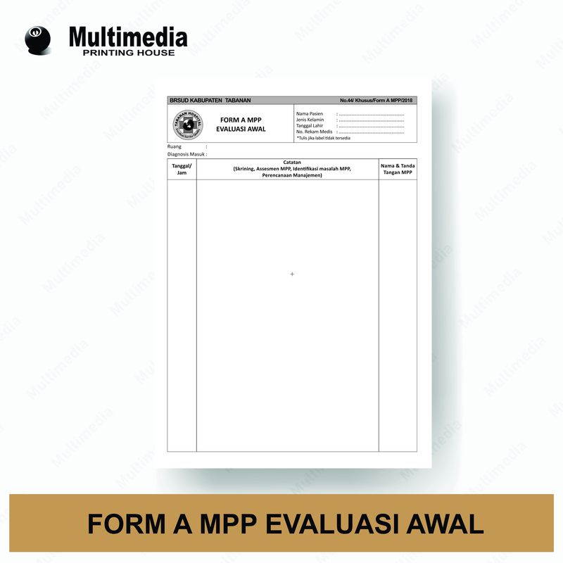 Blangko A MPP Evaluasi Awal No.44