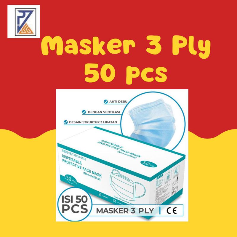 Masker 3 Ply Isi 50 pcs