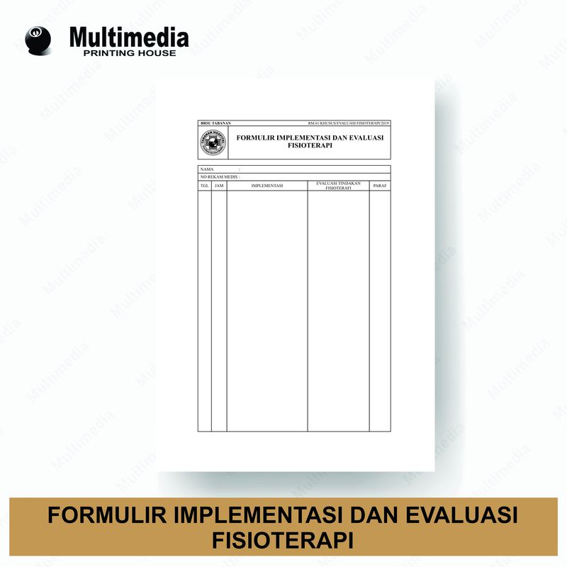 Formulir Evaluasi dan Implementasi Fisioterapi Rm 61