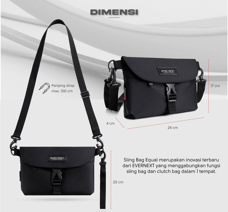 Tas Selempang Pria Sling Bag Equal Clutch Bag Pria