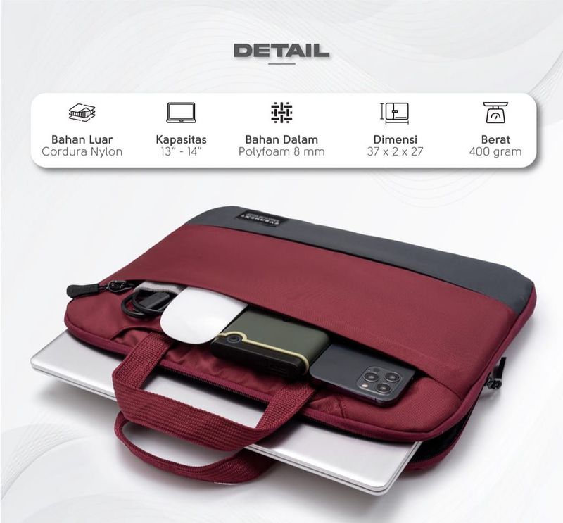 Tas Jinjing Laptop Soft Case Laptop Haiden Cover