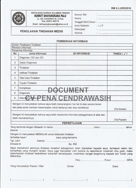 PENOLAKAN TINDAKAN MEDIS