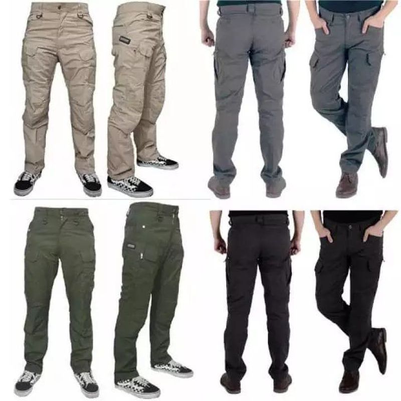 Celana Tactical saku tempel Bisa custom - Hitam - 40