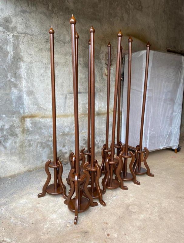 TIANG BENDERA DAN PATAKA 1 LUBANG KAYU JATI