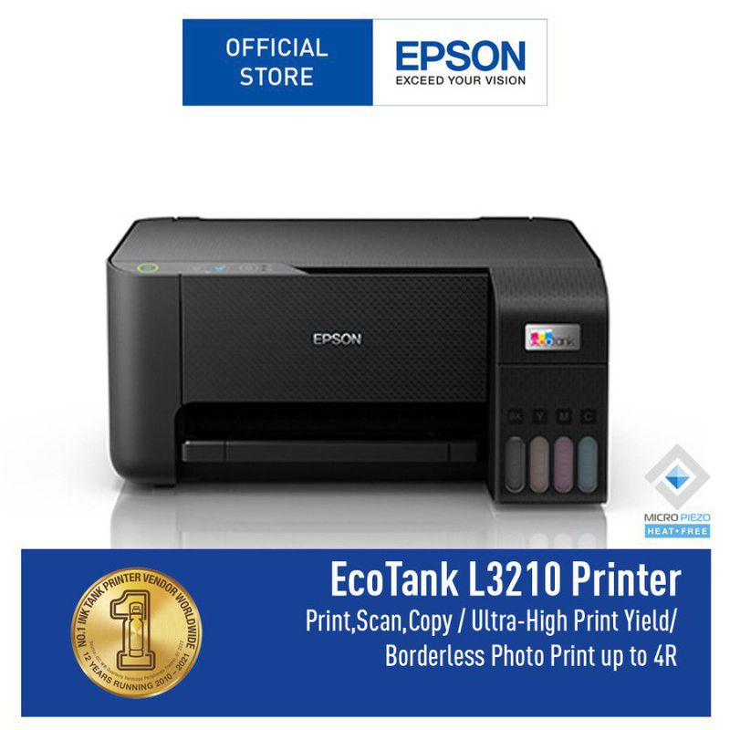 Printer Epson L3210 Print Scan Copy Multifungsi