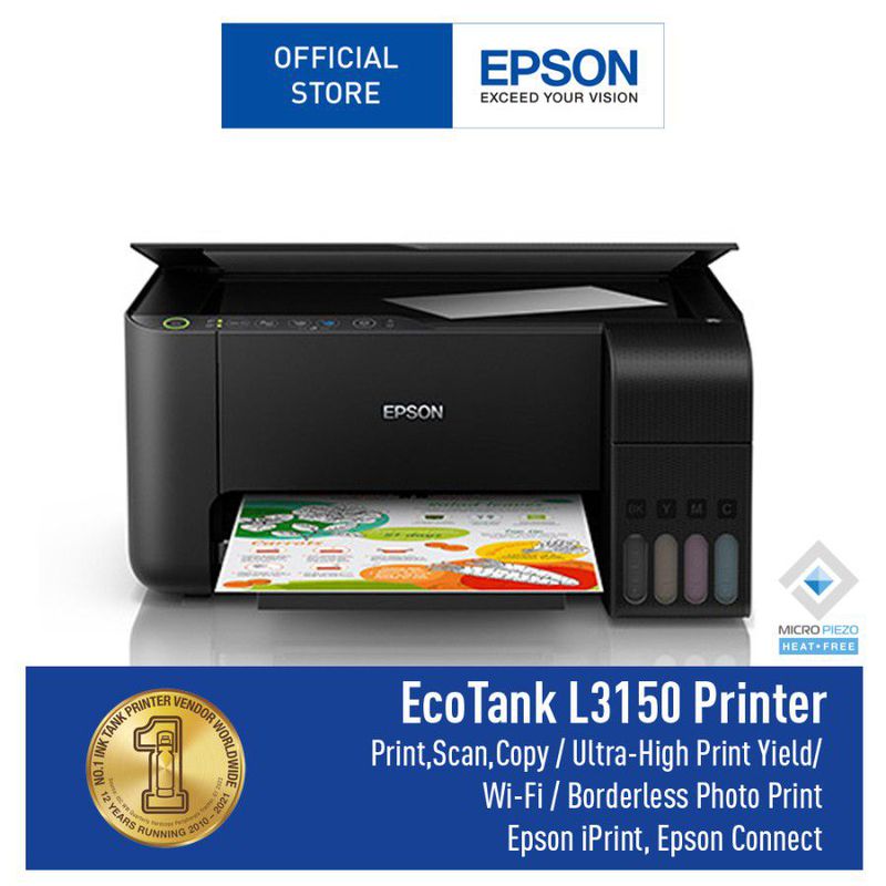 Epson Printer L 3150 (Print, Scan, Copy, Wifi)