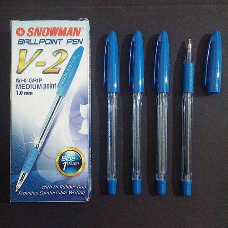 PULPEN SNOWMAN V-2 BIRU 1 PCS