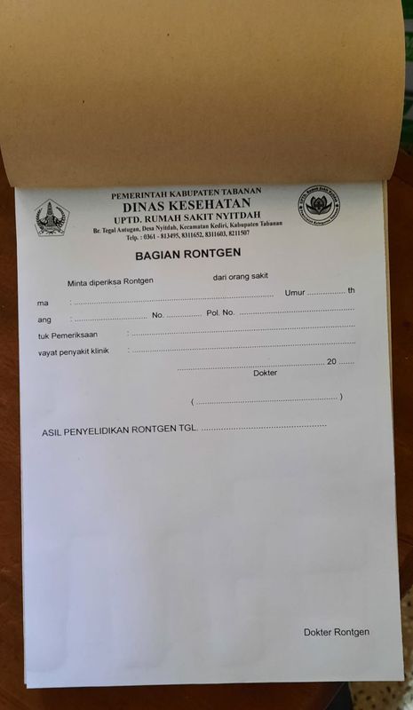 Buku Permintaan Rontgen RS SS