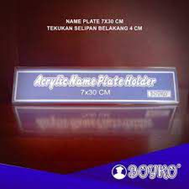 Name Plate Papan Nama Meja 30 cm Acrylic Boyko