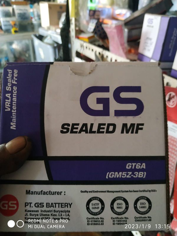 AKI ACCU BATERAI KERING GT6A ASLI GS ASTRA