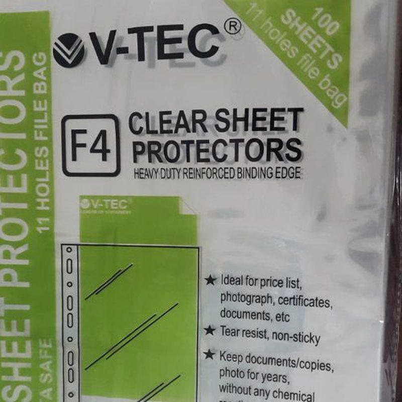 V-TEC SHEETPROTECTOR F4 ISI 100