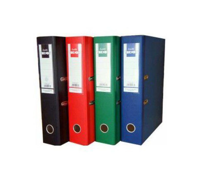 Ordner Bantex Trendy Warna Hitam Merah Hijau Biru Folio 1776 7cm - Merah