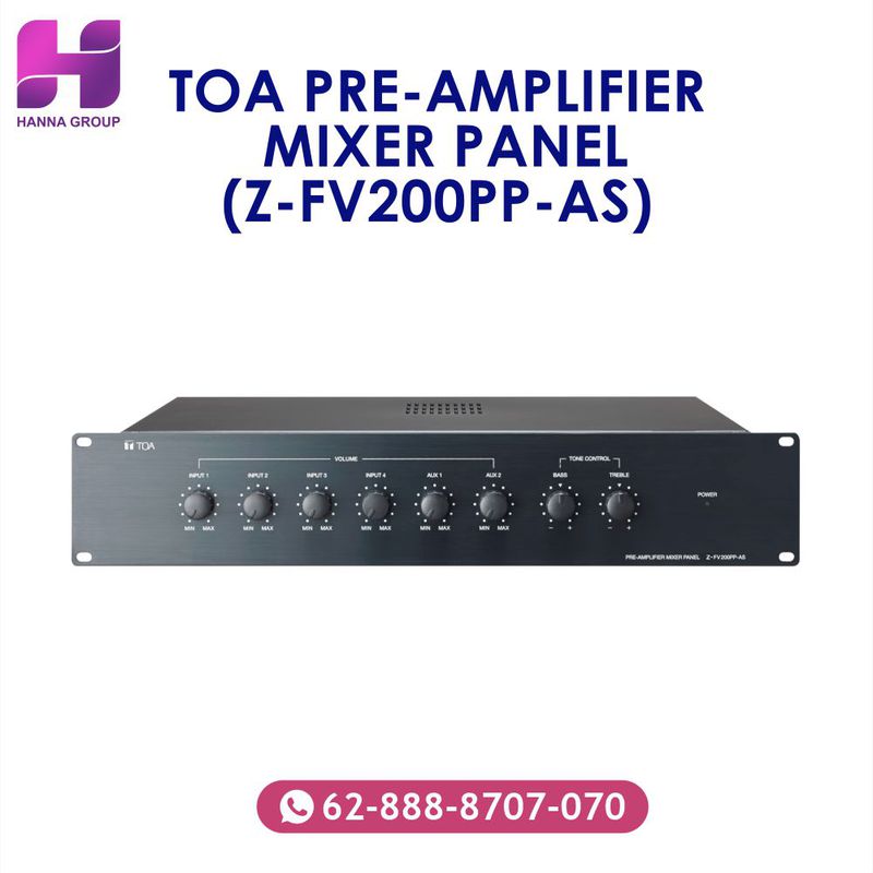 TOA PRE-AMPLIFIER MIXER PANEL (Z-FV200PP-AS)