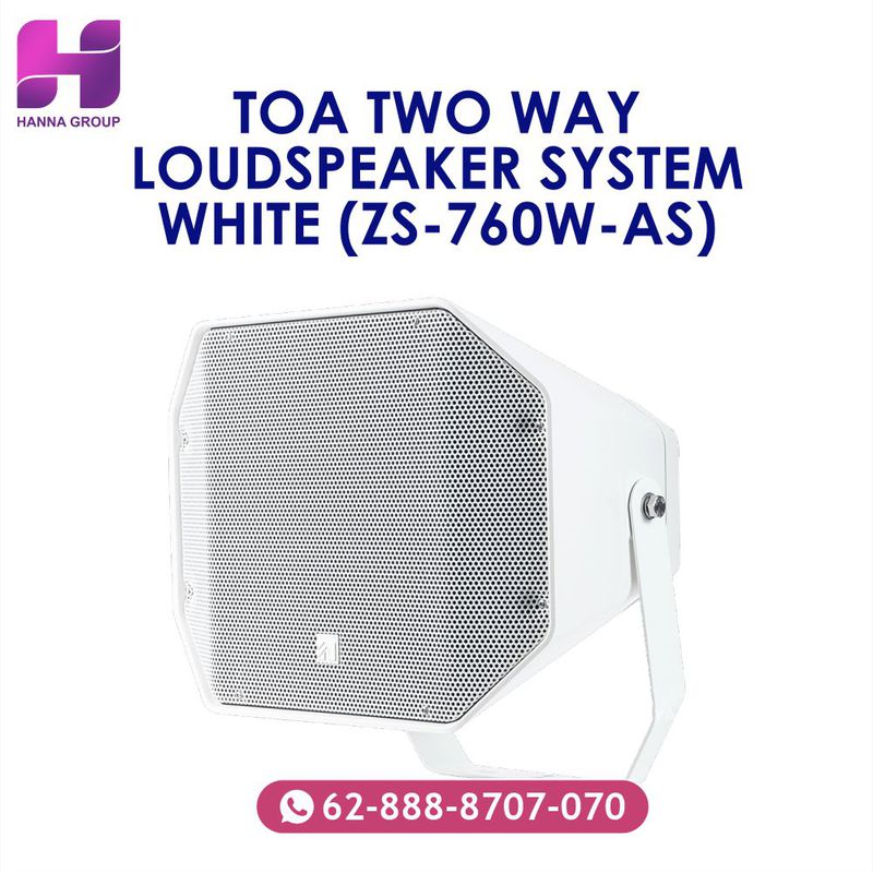TOA TWO WAY LOUDSPEAKER SYSTEM WHITE (ZS-760W-AS)