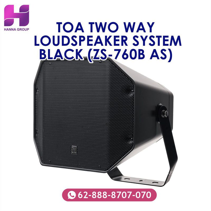 TOA TWO WAY LOUDSPEAKER SYSTEM BLACK (ZS-760B AS)