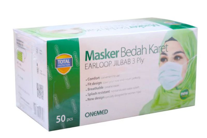 Masker medis onemed hijab - Hijau
