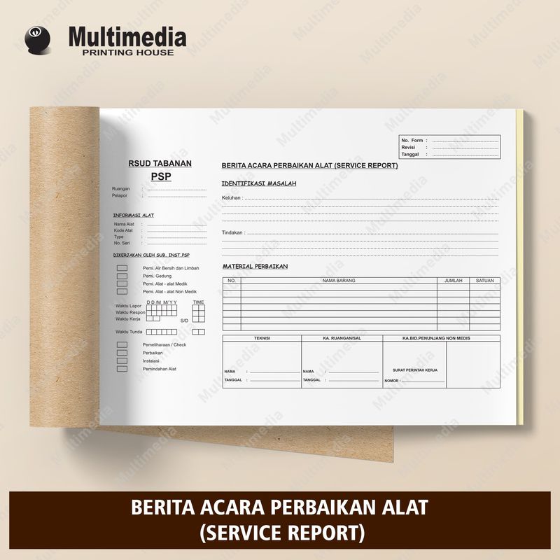 Berita Acara Perbaikan Alat (Service Report)