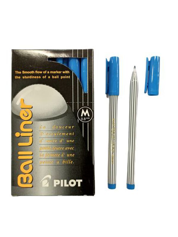 Pulpen Ball Liner Pilot 0.8 Biru