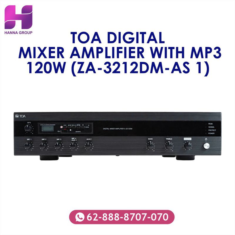 TOA DIGITAL MIXER AMPLIFIER WITH MP3 120W (ZA-3212DM-AS 1)