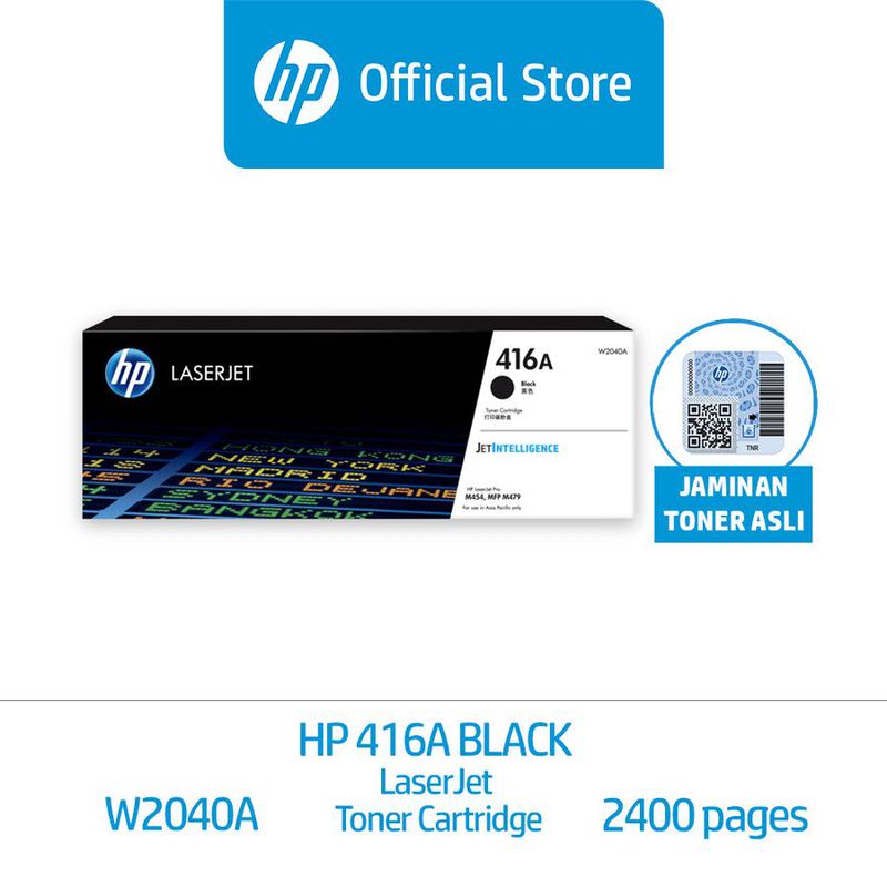 Toner Printer HP Original 416A - Hitam