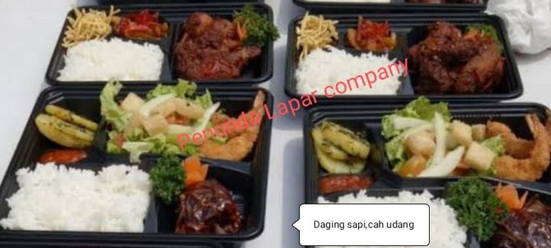 Nasi Box Ayam/Daging glinding - Cah Sawi