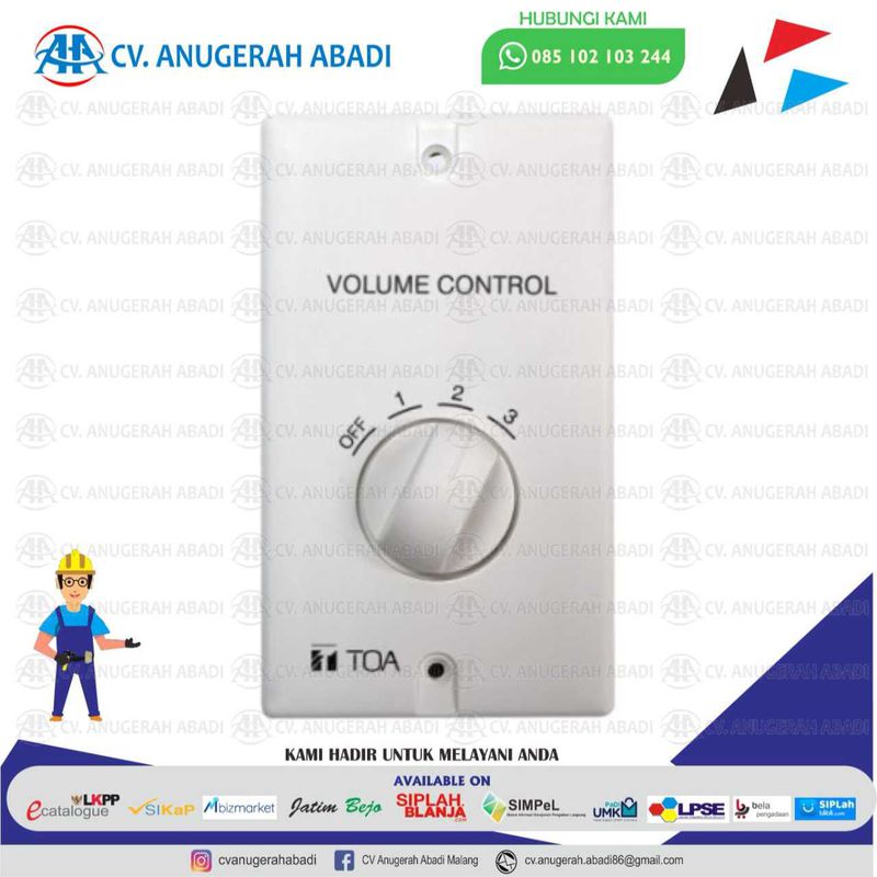 VOLUME CONTROL TOA ZV-064 ATTENUATOR 6 W