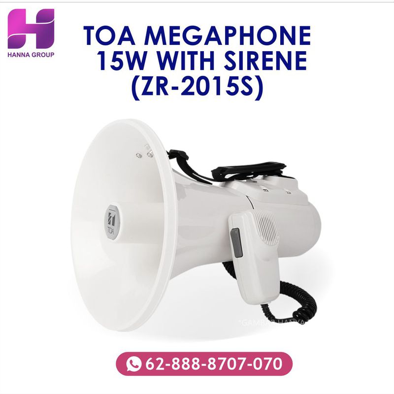TOA MEGAPHONE 15W WITH SIRENE (ZR-2015S)