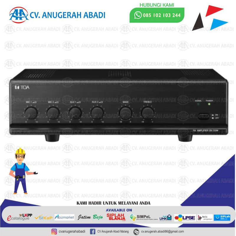 TOA ZA-230W MIXER AMPLIFIER 30 W