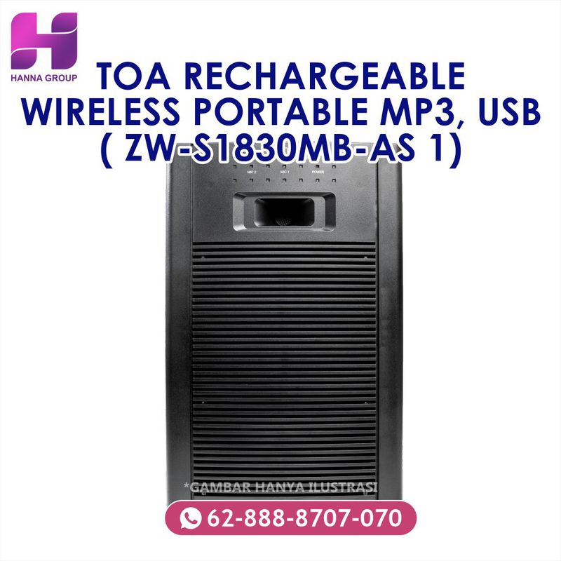 TOA RECHARGEABLE WIRELESS PORTABLE MP3, USB ( ZW-S1830MB-AS 1)